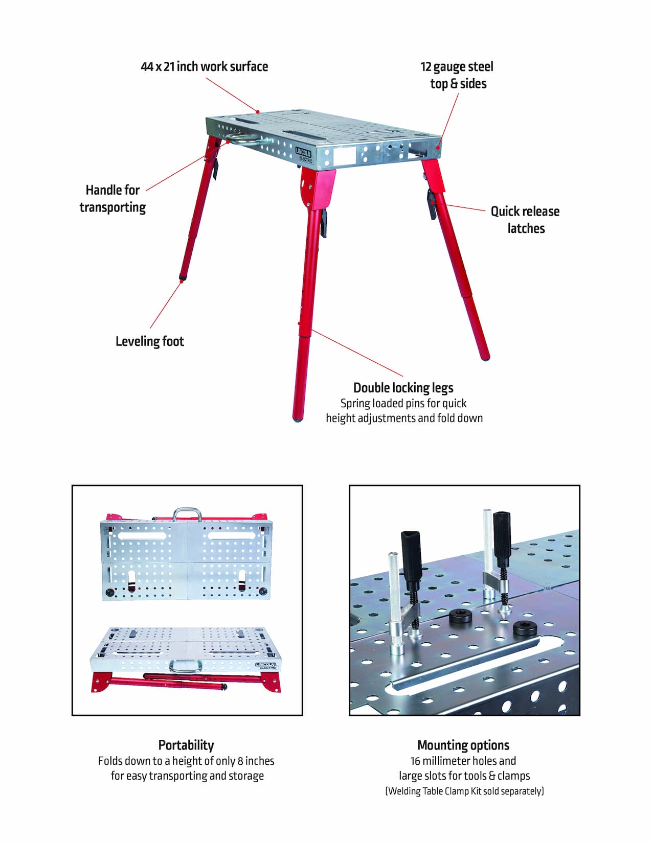 WELDING TABLE AND WORKBENCH – Lincoln Electric